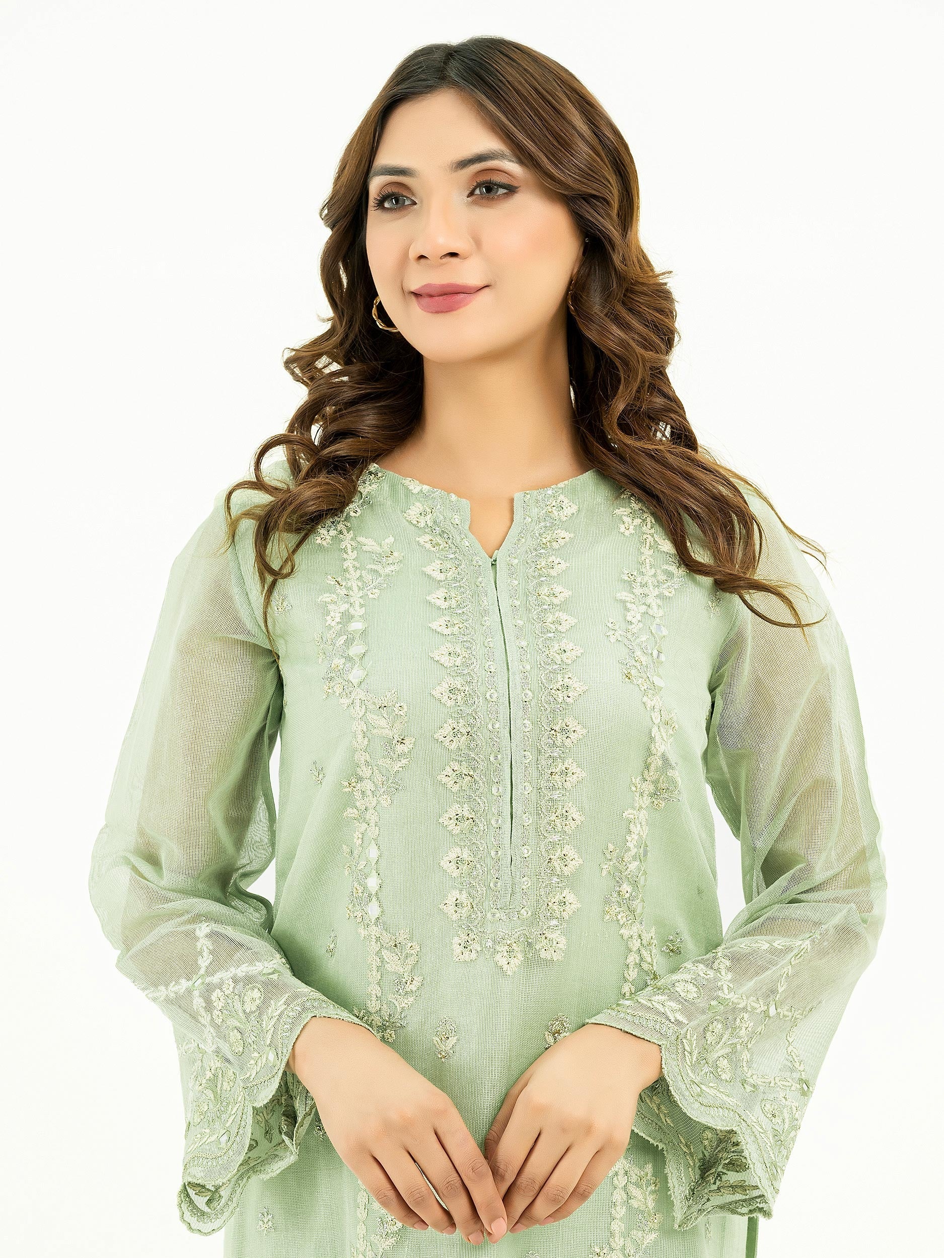 2 Piece Cotton Net Suit-Embroidered (Pret) – Limelight